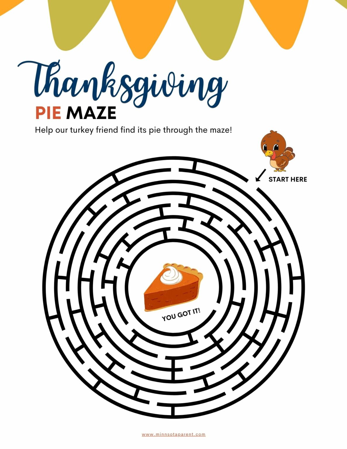 Thanksgiving Printables and Activity Pages for Kids