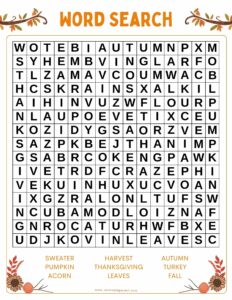 Thanksgiving Printables and Activity Pages for Kids - Minnesota Parent