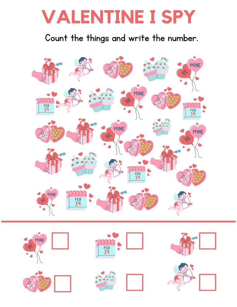 Valentine Printables & Activity Sheets for Kids Over 50 Free ...