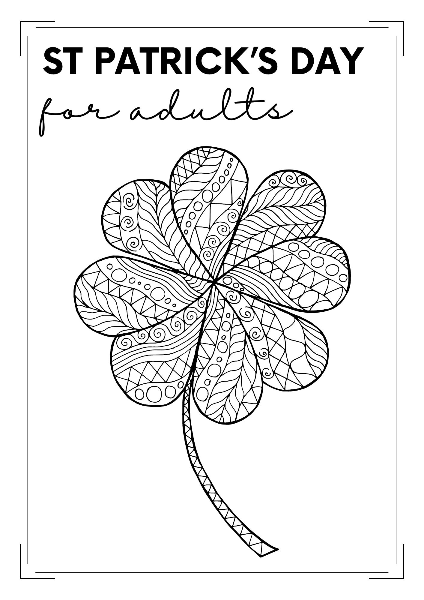 Printable Clover Coloring Pages [2025]