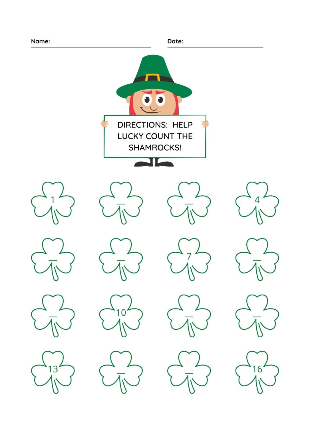 St. Patrick's Day Activity and Coloring Sheets