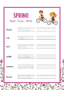 Spring and Easter activity and coloring sheets for fun!