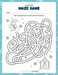 Free Winter Printables and Activity Pages for Kids - Minnesota Parent
